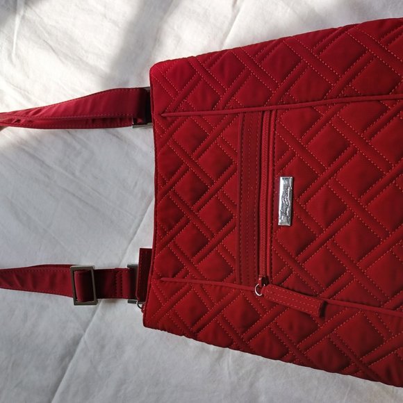 Vera Bradley | Bags | Vera Bradley Red Fabric Shoulder Bag | Poshmark